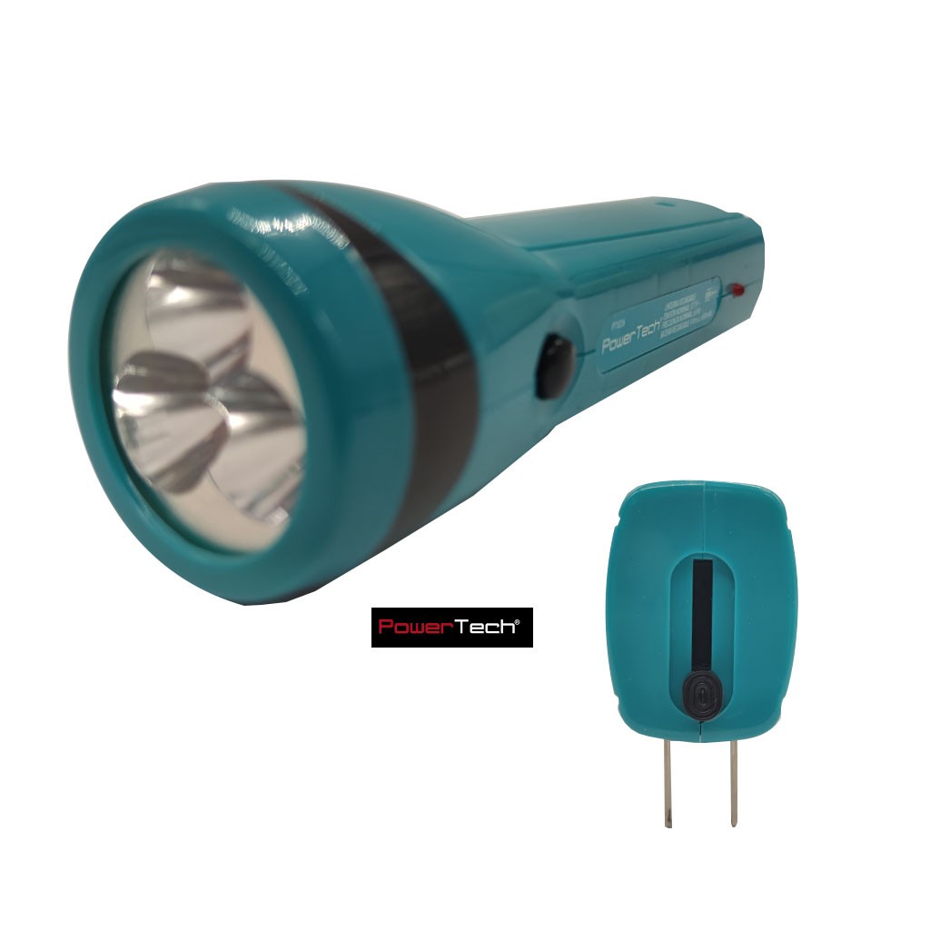 Importaciones ABU S.A. - LINTERNA 3 LED RECARGABLE 45MTS 10 HORAS PLASTICA POWERTECH