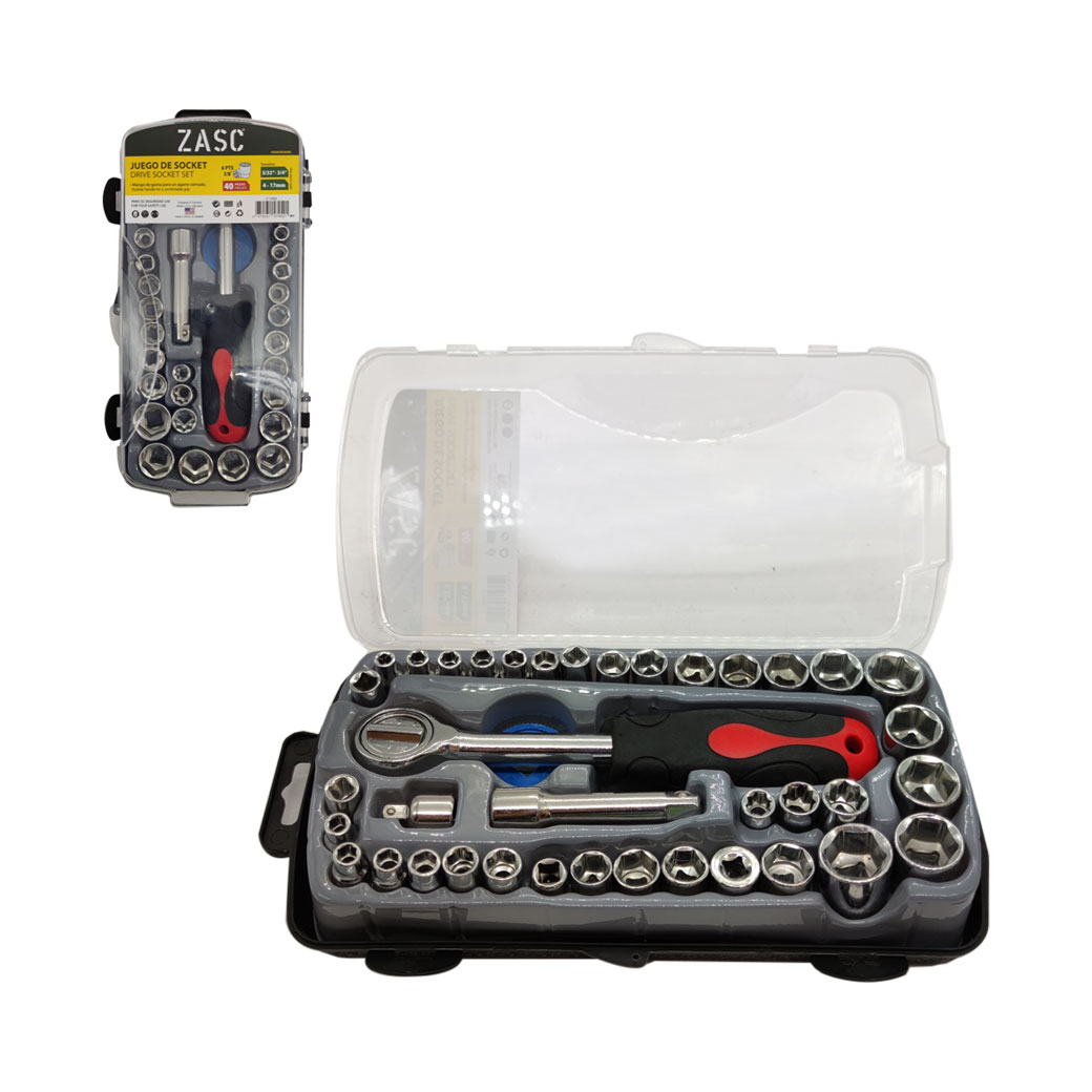 Importaciones ABU S.A. - RATCHET 40 PCS 1/4 Y 3/8 ZASC Z-1093